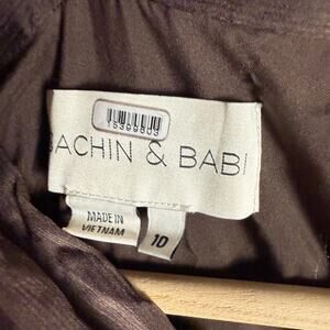 Sachin + Babi | Dresses | Sachin Babi Kayla Chocolate Brown Satin Tie ...